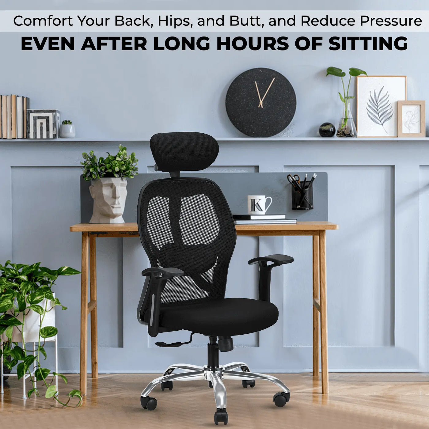 Zenith Black High Back Chair | IAFA Ergonomic Office Chair